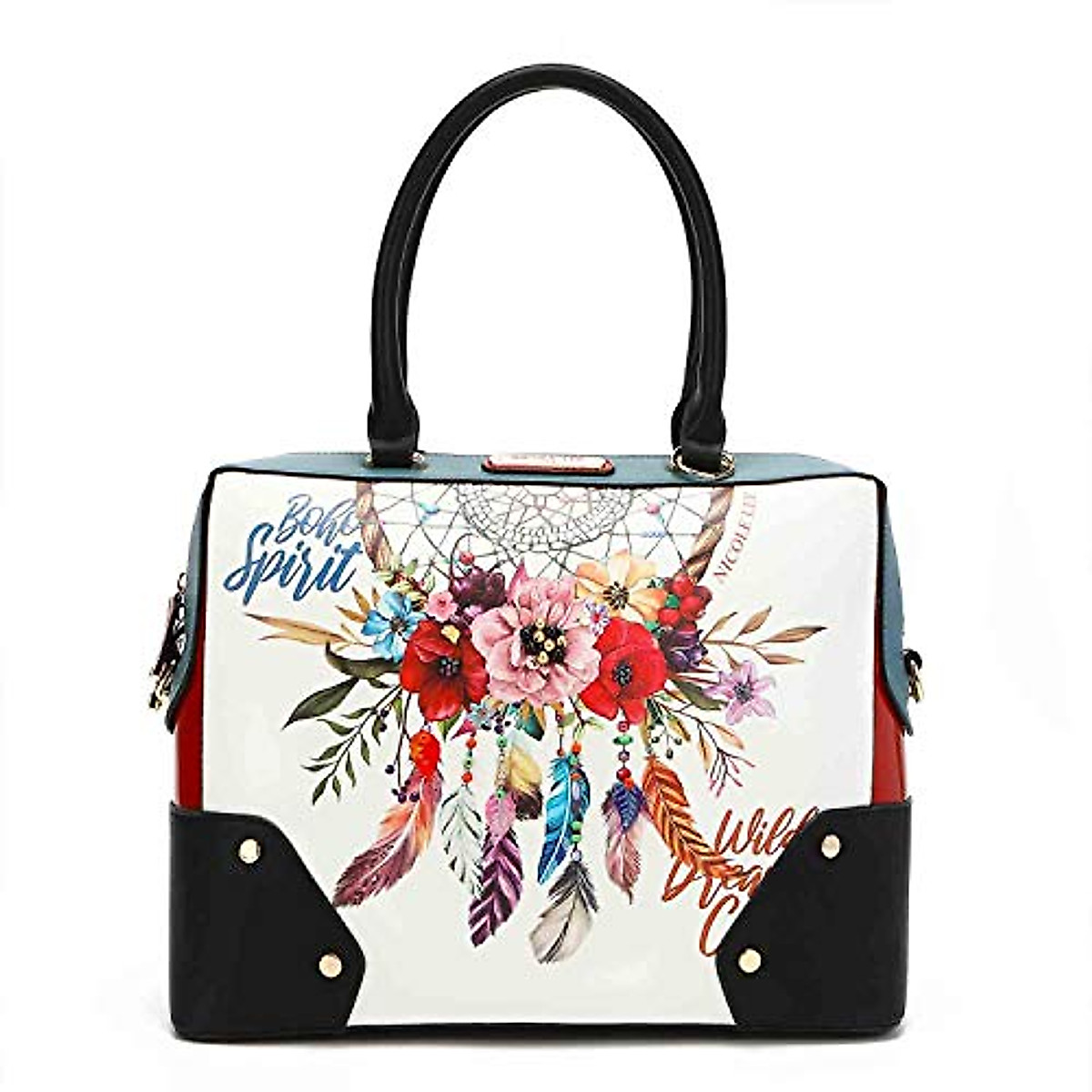 BOHEMIAN WHITE MODERN CHIC TOTE BAG