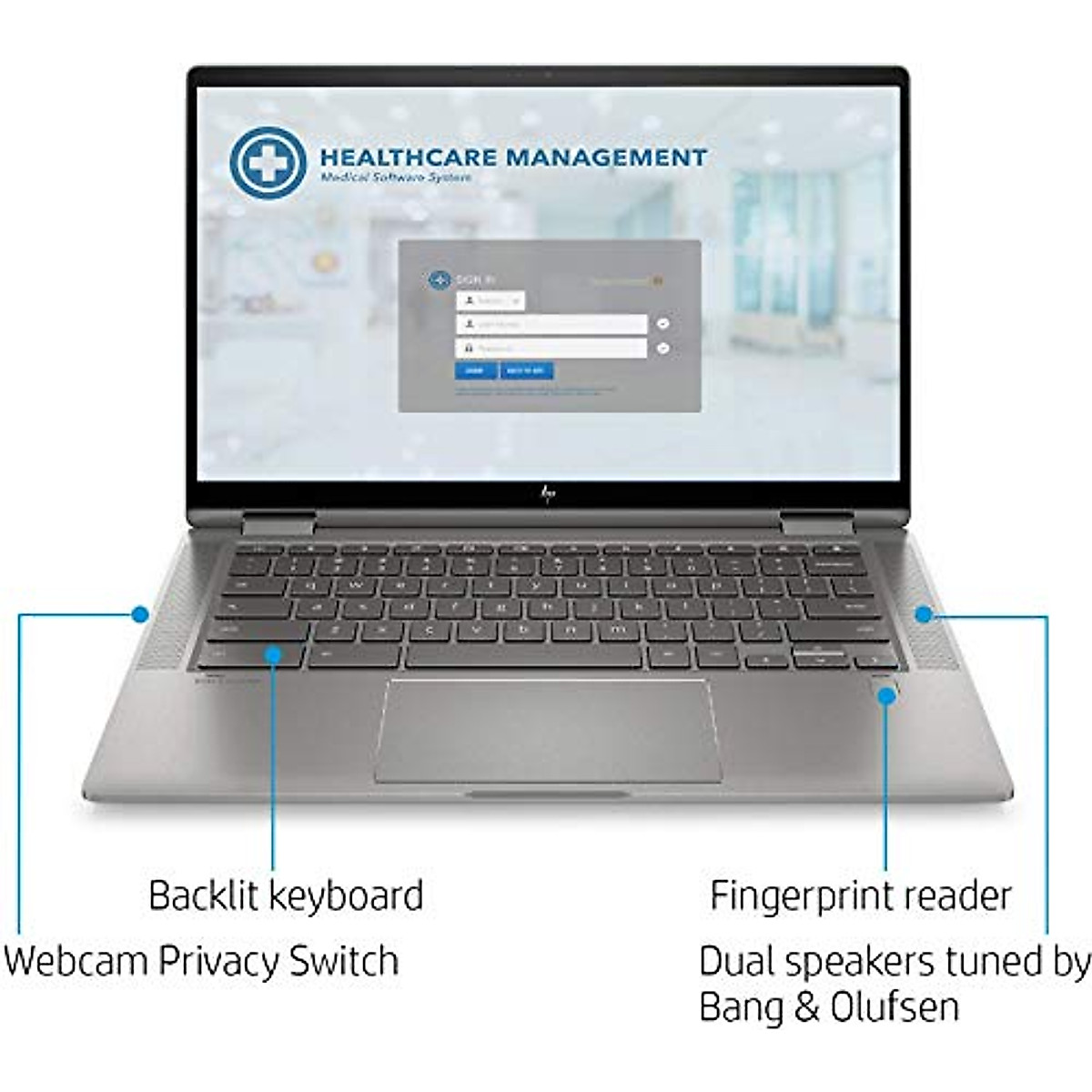 2020 NewestHP x360 2-in-1 14-inch FHD Touchscreen Chromebook  10thGEn. Intel Core i3-10110U, 8GB RAM, 64GB eMMC, B&O Audio, WiFi 6, Backlit Keyboard, Fingerprint Reader - Mineral Silver (Renewed)