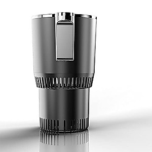 2-in-1 Smart Car Cup Warmer Cooler, Auto Car Cooling and Heating Cup Mug Holder with LED Temperature Display, Touch Control, Keep Beverage Cool and Warm Fits in Commuter Road Tripper