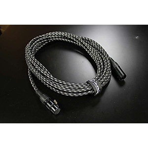 7 Pin XLR 20ft Female to Male Vacuum Tube Microphone 20' Cable Cord Black Tweed