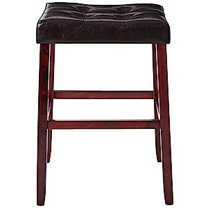 Crown Mark 2987 Kent Saddle Chair, Espresso, 2 Per Box