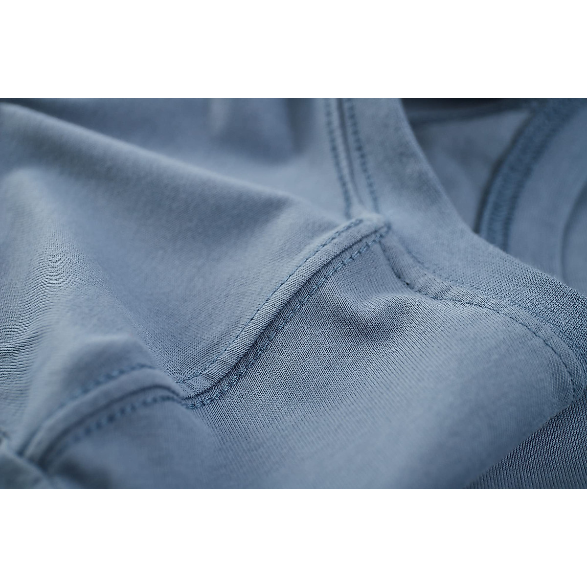 KLIEGOU Mens 100% Cotton Hipster Hip Hop Longline Crewneck T-Shirt (66 Light blue1 M)