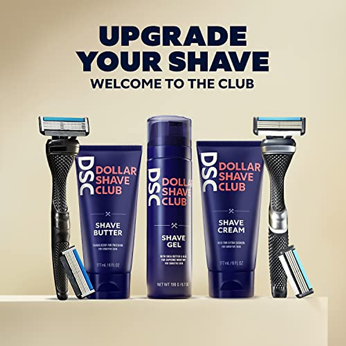 Dollar Shave Club Men's Razor 4-Blade Razor Blade Refill for A Comfortable Shave With Optimally Spaced Razor Blades for Easy Rinsing 4 Count