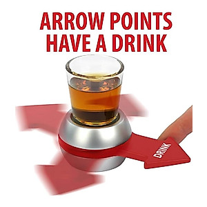 Barbuzzo Retro Spin the Shot Game - The Drinking Game Where Everybody Wins - Let the Spin Decide Your Fate - Great Gift for Home Entertaining, Parties, Tailgates, & Celebrations