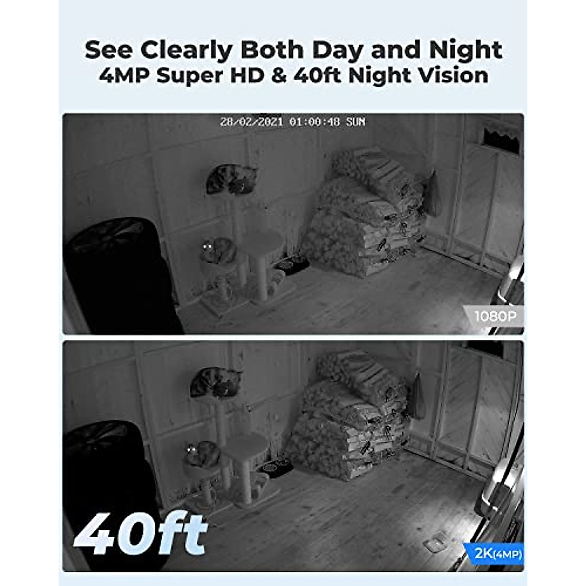 REOLINK Indoor Security Camera, E1 Pro 4MP HD Plug-in WiFi Camera for Home Security, 2.4/5 GHz Wi-Fi, Auto Tracking, Smart Person/Pet Detection, Local Storage, Ideal for Baby Monitor/Pet Camera