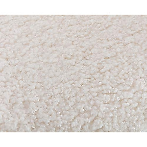 White Rocking Chair Faux Fur Soft Fabric Rocker Chair for Nursery Recliner Lounge Chair Modern Indoor Armchair for Living Room Bedroom