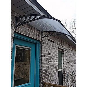 Choies 40" x 40" Window Awning Polycarbonate Door Canopy Cover Outdoor Patio Front Door Garden Awning Canopy UV Rain Snow Sunlight Protection One Piece Hollow Sheet (White)