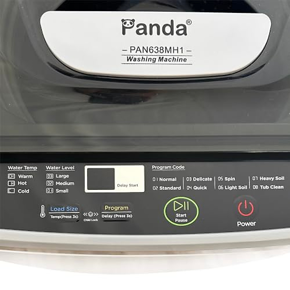 Panda Portable Washing Machine, 10 Lbs Capacity, Fully Automatic 1.38 Cu.ft Compact Top Load Clothes Washer with Drain Pump