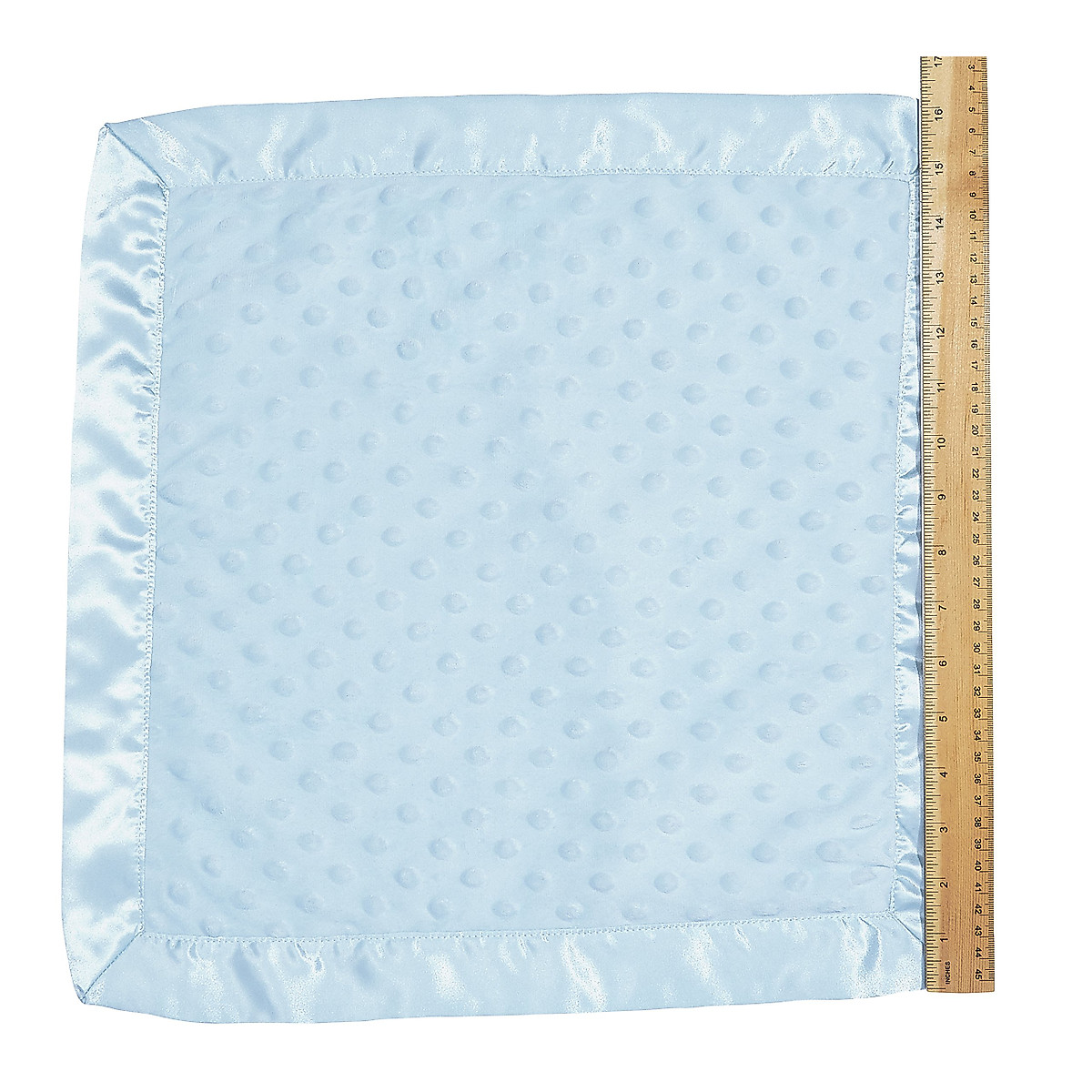 Bearington Baby Small Dottie Blankie (Blue) 16" x 16"