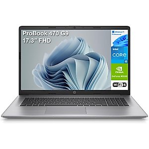 HP 2023 ProBook 470 G9 17.3" FHD Business Laptop Computer, 12th Gen Intel 10-Core i5-1235U (Beat i7-1195G7), GeForce MX550, 32GB DDR4, 1TB PCIe SSD, WiFi 6, BT 5.3, Backlit KB, Windows 11 Pro, BROAG