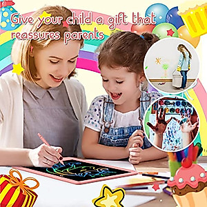 LCD Writing Tablet Doodle Board,10.5 inch Colorful Electronic Drawing Pads,Travel Gifts for Kids Ages 3 4 5 6 7 8 Year Old Girls Boys (Pink)