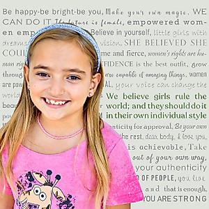 FROG SAC 4 Glitter Headbands for Girls, Sparkly Confetti Headband with Teeth for Kids, Cute Rainbow Pink Purple Blue Hard Head Bands, Little Girl Hair Accessories