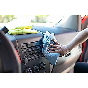 The Rag Company - Edgeless 300 - Microfiber Detailing Towels, Perfect for Removing Polishes, Sealants, and Glaze; Great for Interior Cleaning and Dirty Jobs; 300GSM, 16in x 16in, Light Blue (10-Pack)