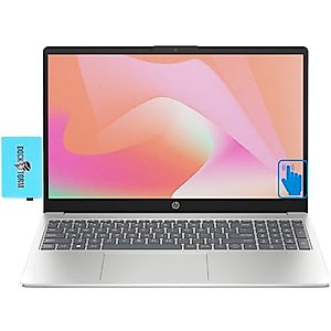 HP 15t 15.6" Touchscreen IPS FHD Display Laptop (Intel i7-1355U 10-Core 1.70GHz, 16GB RAM, 1TB PCIe SSD, Intel UHD, Backlit KYB, FP, WiFi 6, BT 5.3, HD Webcam, Win 11 Home) with Dockztorm Dock