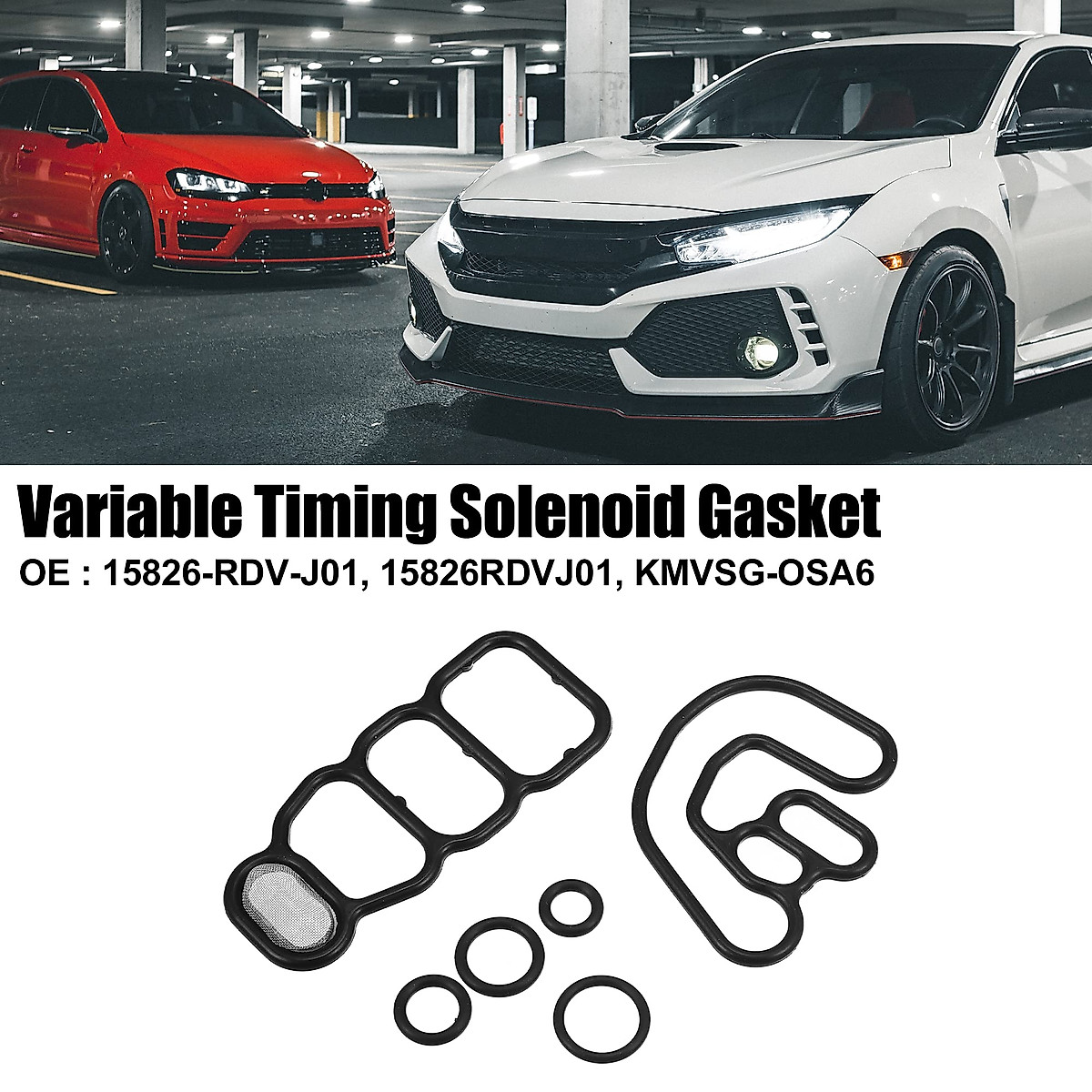 X AUTOHAUX 1 Set 15826-RDV-J01 15826RDVJ01 KMVSG-OSA6 Variable Timing Solenoid Gasket for Honda Pilot 2006 2007 2008