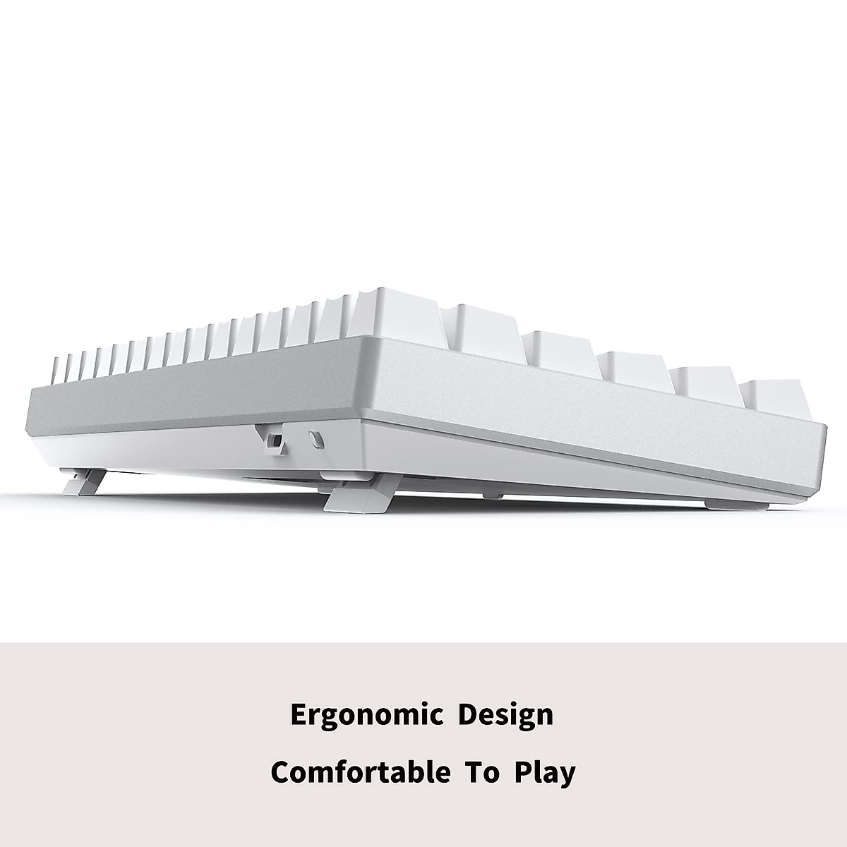 CIY TES84 Hot-Swappable Mechanical Keyboard with CNC Aluminum Case, RGB Wireless/Wired Gaming Keyboard, Double Shot Keycaps,2000mAh Battery (Gateron Yellow, White) (84Keys)