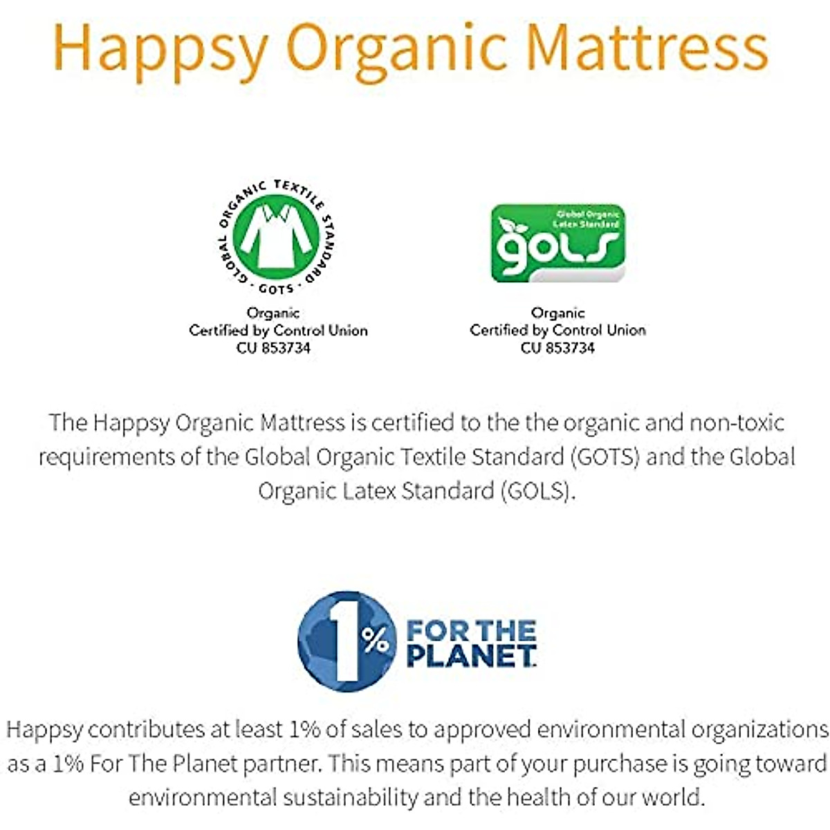 Happsy Organic Hybrid Mattress - Natural Latex Mattress - Medium Firm Mattress with Encased Coil Layers for Universal Comfort and Pressure Relieving - Bed-in-a-Box Latex Mattress - Twin XL