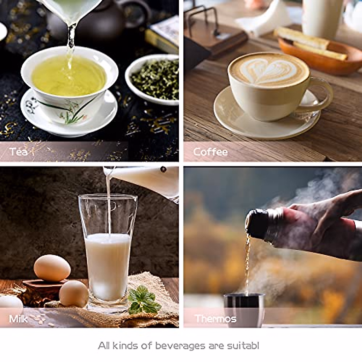 HAOY Coffee Warming Mug, Electric Coffee Warmer for Desk Use Beverage Cup Candle Wax Heater Plate Touch Control Cups Mug Hot Thermostat Heating Coffee, Beverage, Milk, Tea and Hot（Gold）