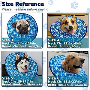 Crazy Felix Soft Dog Cones for Large Medium Small Dogs, Dog Recovery Cone Collar Alternative After Surgery to Stop Licking Scratching, Elizabethan Collar with Hook & Loop Drawstring