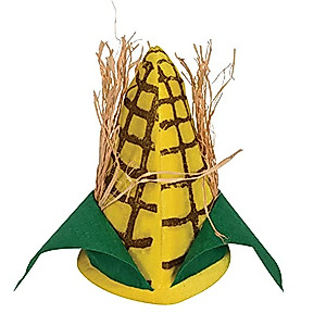 Beistle 60674 Plush Corn Cob Hat, multicolor, adult