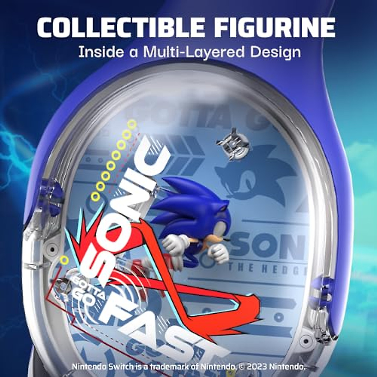 PDP REALMz Wired Gaming Headset for Nintendo Switch/Lite/OLED, 3.5mm Headphones Audio Jack for Tablets/PC/Console/Laptop, Officially Licensed SEGA Sonic Superstars: Sonic Go Fast