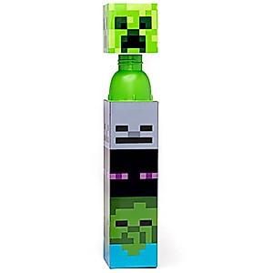Minecraft Water Bottle GREEN OR RED Kids Mobs Torch Sports Travel Mug Flask 650ML