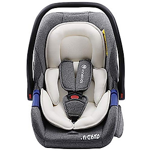 Innokids Head and Body Support Pillow Infant Car Seat Insert for Newborn to Toddler Stroller Cushion for Baby Shower Gifts (Beige)