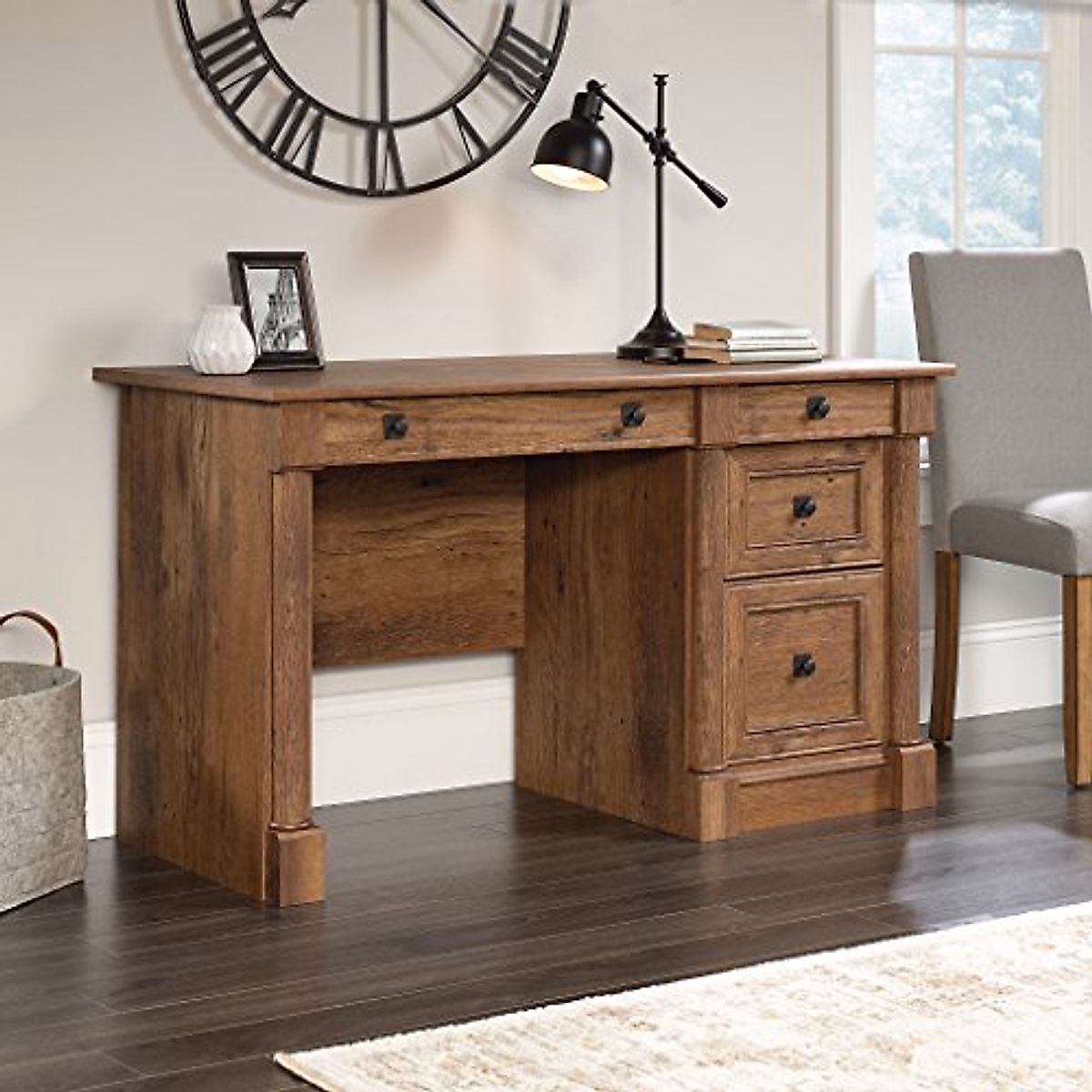 Sauder Palladia Computer Desk, Vintage Oak finish