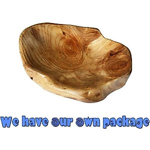 HIZBO MART Root Wood Serving Dish, Vintage Wooden ring dish, appetizer display, Hand Carved Artworks（The length 7~11inch）