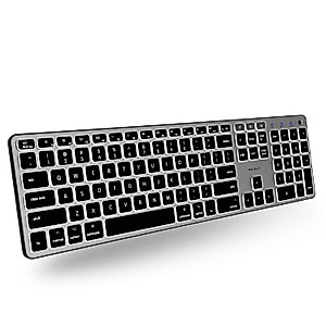 Macally Backlit Bluetooth Keyboard for Mac (2024 Upgraded Battery) - Compatible Apple Keyboard Wireless - Multi-Device Keyboard for MacBook Pro/Air, iMac, iMac Pro, Mac Mini, Mac Pro