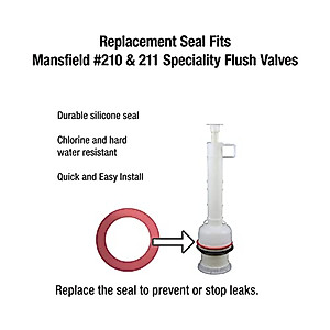 Fluidmaster K-400A-023 Mansfield Toilet Fill Valve and Flush Valve Seal Repair Kit Multicolor