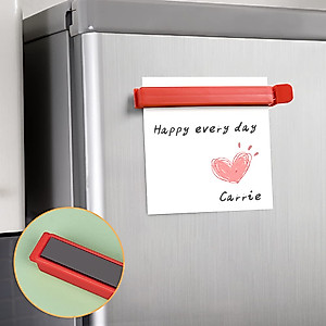 AUAUY 15 PCS Snack Bag Clips with Magnet Backs, Reusable Plastic Sealing Clips for Food Packages, Multipurpose Barrette-style Design Food Bag Clips for Kitchen Storage, 4.72in, Candy Color (5 Colors)