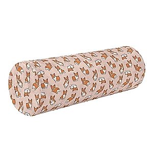 Vnurnrn Corgi Neck Support Pillow Round Neck Roll Bolster Cylinder Pillow Cervical Pillows Back Pillow for Leg Knee Back Head Support for Work Women Men Traveling Headrest