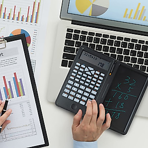 Scientific Calculator for Mini Office Display Examination Accounting Black 6 Inch Handwriting Tablet LCD Handwriting Petite Calligraphy Writing Scientific