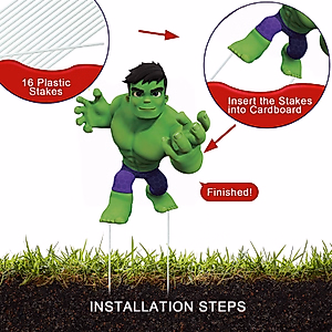 Spider Party Supplies,8PCS Yard Signs with Stakes,Spidey Friends Birthday Decorations,Outdoor Lawn Yard Signs for Spidey theme Party (Spidey Friends)