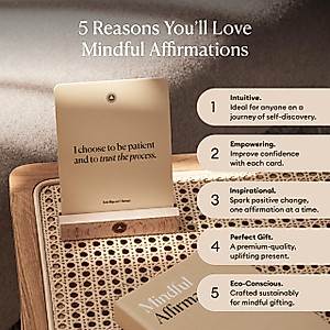 Intelligent Change Mindful Affirmations, 52 Positive Affirmation Cards for Women with Display Stand, Daily Affirmations for Inspiration, Mindfulness & Self Care, Unique Gifts for Women and Men
