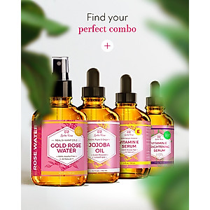 24 Karat Gold Rose Water Toner by Leven Rose Organic Natural Moroccan 24K Rosewater Toner 4 oz