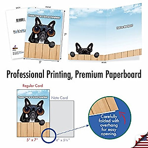 NobleWorks - Funny Thank You Greeting Card (Neighbor) with 5 x 7 Inch Envelope (1 Card) - Thank You To A Great Neighbor 9107