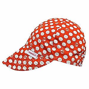 Comeaux Caps Reversible Welding Cap Red Polka Dot (7 3/4)