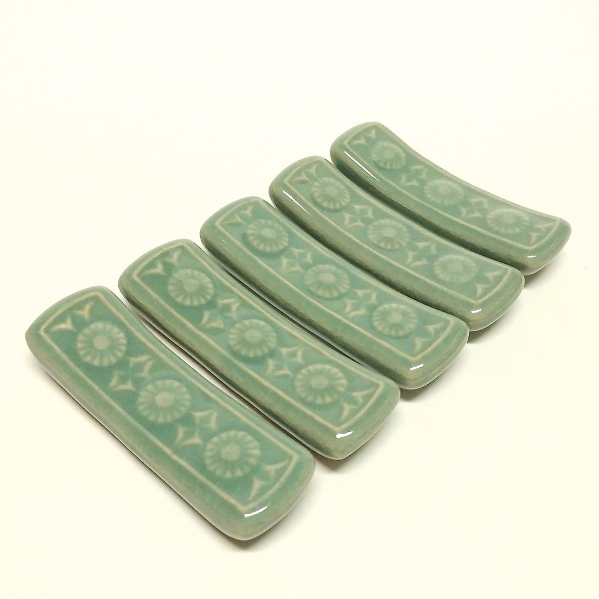 Celadon Spoon Rest From Studio in Korea/Perfect for Asian Spoon and Chopstick