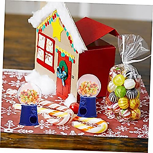 JOINPAYA 8pcs Mini Machine Mini Cake Containers A Vending Machine Mini Containers Gumball Machines Dispenser Machine Mini Gumball Dispenser Plastic Blue Money Bank Candy Box