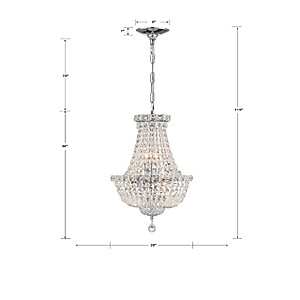 Crystorama Roslyn 15 Light Polished Chrome Chandelier
