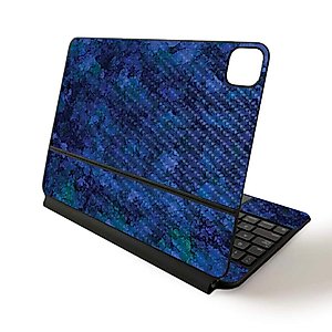 MightySkins Skin for Apple Magic Keyboard for iPad Pro 11-inch (2020) - Sushi | Protective, Durable, and Unique Vinyl Decal wrap Cover, Blue Ice (CF-APIPSK1120-Blue Ice)