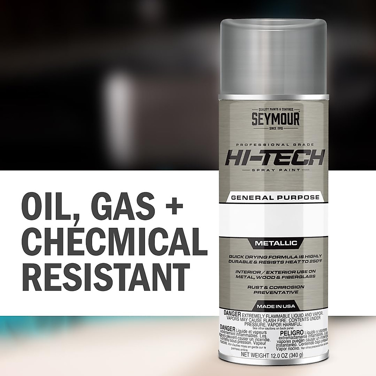 Seymour 16-139 Hi-Tech Enamels Spray Paint, Semi-Gloss Black 12 Ounce (Pack of 1)