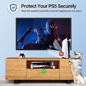 DEVASO PS5 Horizontal Stand, PS5 Accessories Horizontal Stand, Compatible with Playstation 5 Console(for Disc)