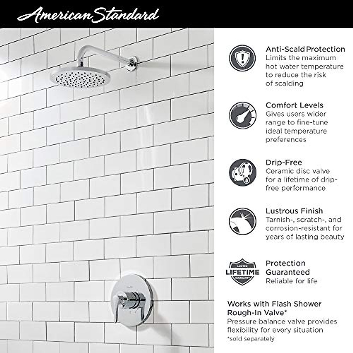 American Standard TU105501.243 Studio S Shower Only Trim Kit with Cartridge, 2.5 GPM, Legacy Bronze