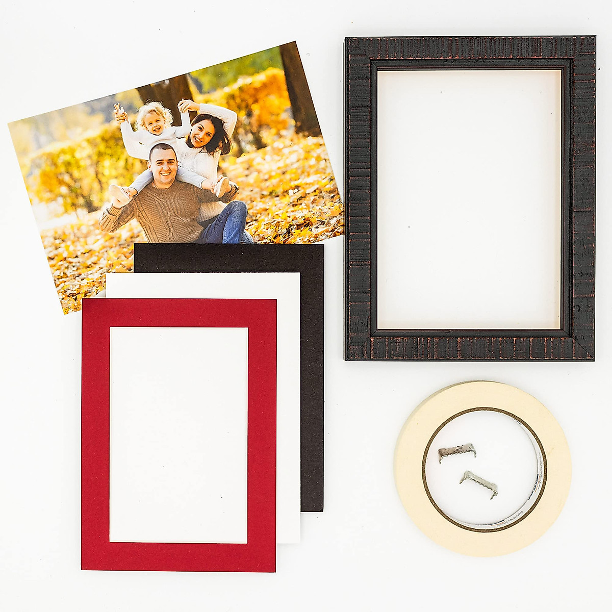 11x14 Mat for 8.5x11 Photo - Precut Deep Red Picture Matboard for Frames Measuring 11 x 14 Inches - Bevel Cut Matte to Display Art 8.5 x 11 Inches - Acid Free ONE MAT with Backing Board & Clear Bag