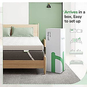 Novilla Queen Mattress Topper, 4 Inch Gel Memory Foam Mattress Topper Queen Enhance Cooling, Motion Isolation & Pressure Relieving, Non-Slip Design with Breathable Bamboo Charcoal Cover