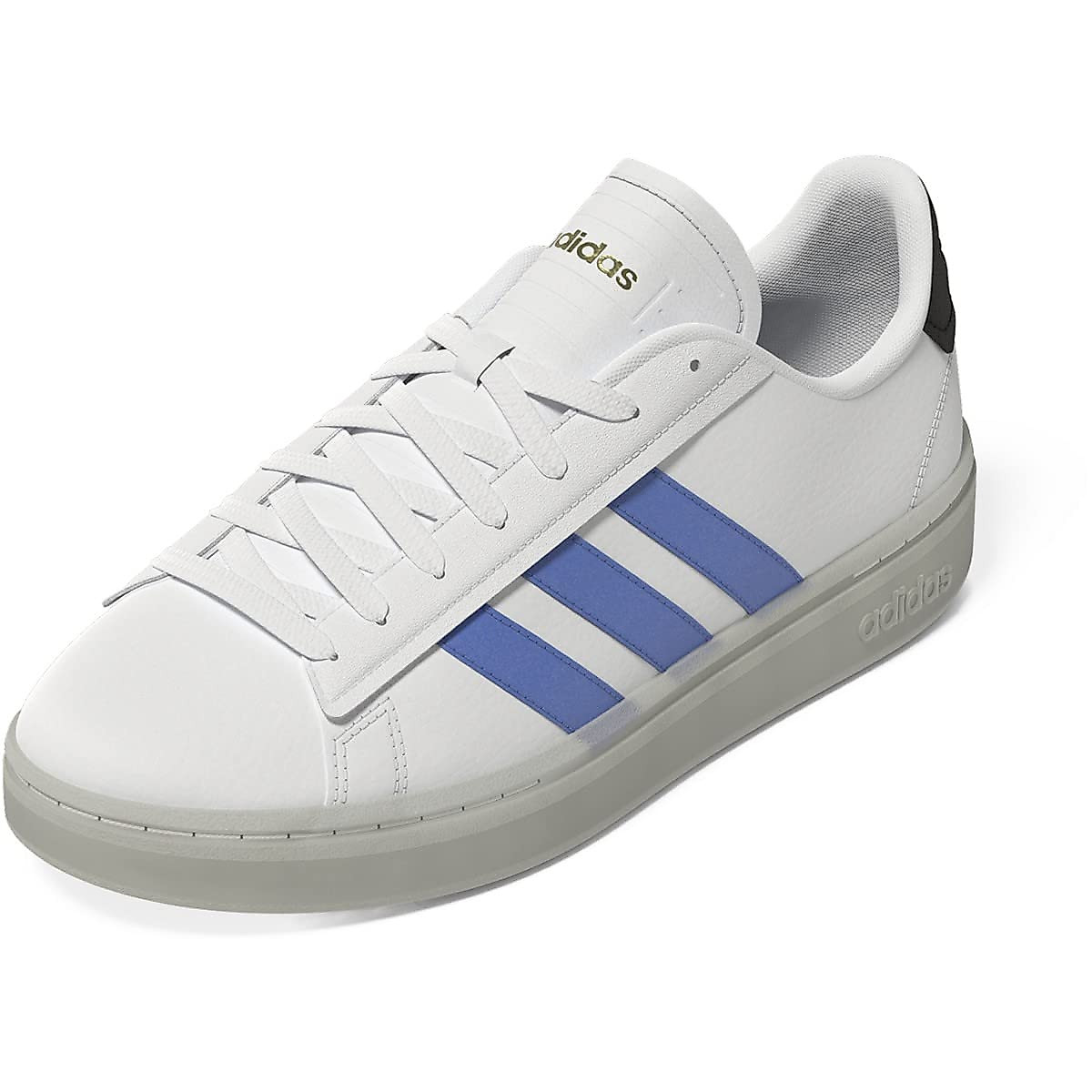 adidas Women's Grand Court Alpha Sneaker, White/Blue Fusion/Black, 9