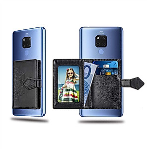 MEUPZZK Cell Phone Wallet Slim 3M Adhesive Credit Card Holder Stick on Wallet Cell Phone for iPhone/Android/Samsung Galaxy and Most Smartphones (M-Green)